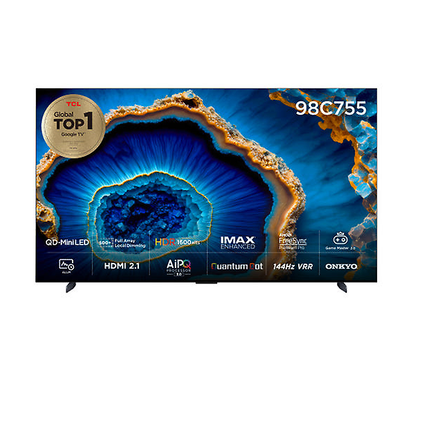 전자랜드 TCL 98인치 TV 4K QD-Mini LED 구글 티비 98C755 (스탠드형) 98C755WALL TCL